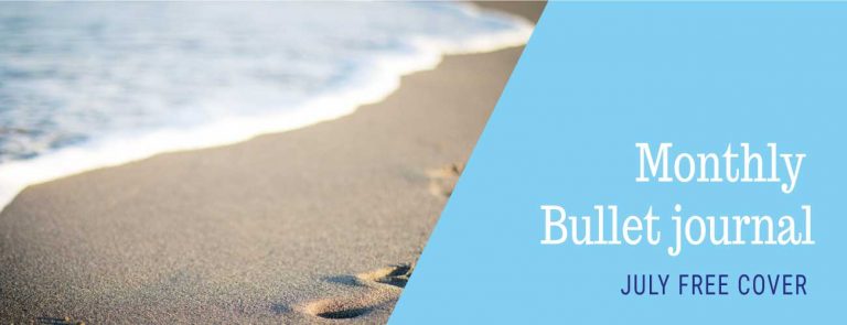 July monthly cover for bullet journal - Graphic Party Studio